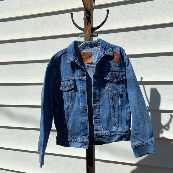 Levi's | Jackets & Coats | Levis Denim Jackey With Scooby Doo Decal ...